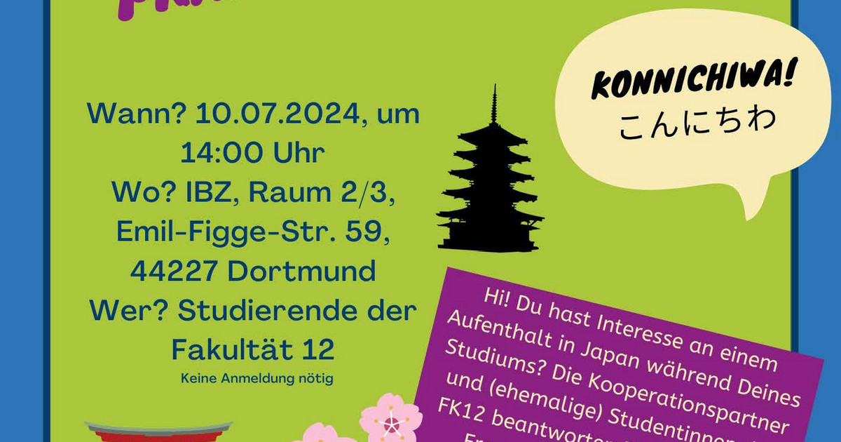 Praktikum in Japan für EW-Studierende - FS-EW - TU Dortmund